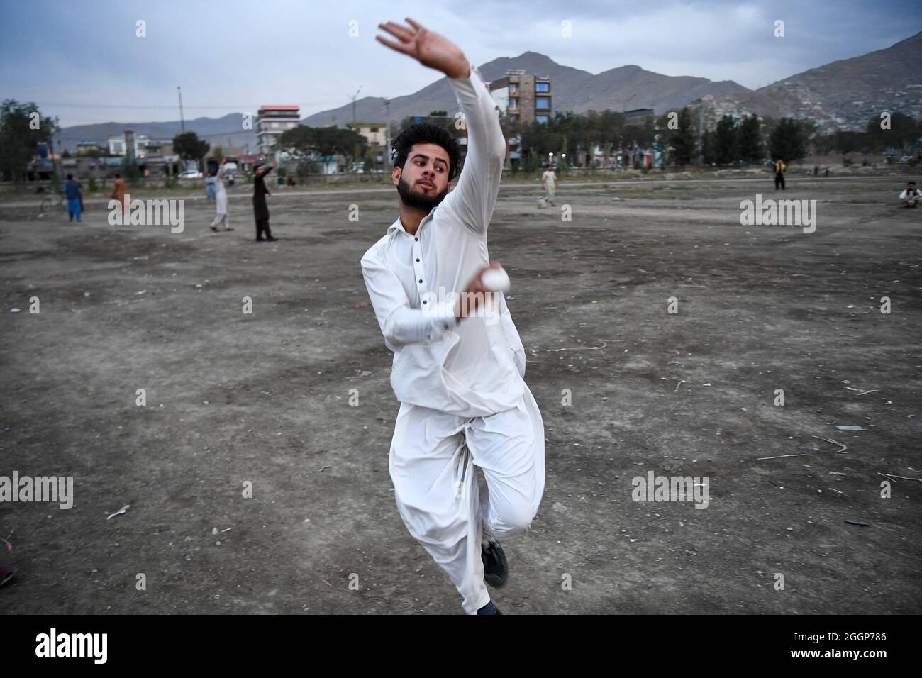 Afghans play Cricket, during their daily life after Taliban's takeover ...