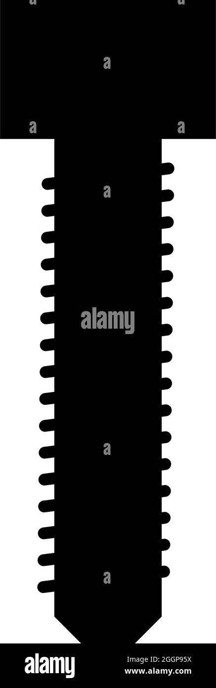 Screw bolt Dag icon black color vector illustration flat style simple ...