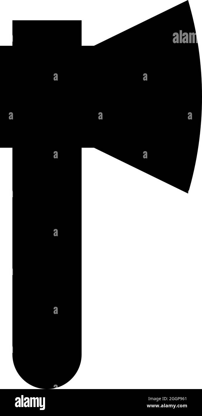 Ax Axe icon black color vector illustration flat style simple image ...