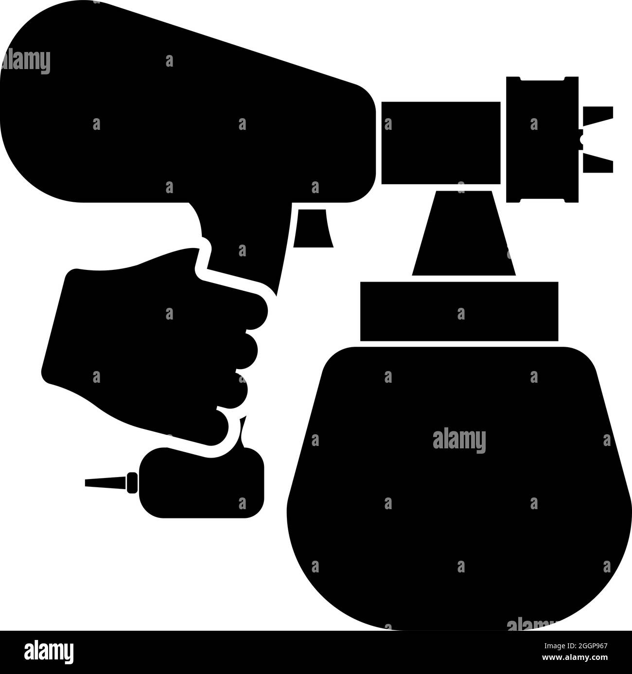 Spray gun holding in hand Sprayer using Arm use tool atomizer ...