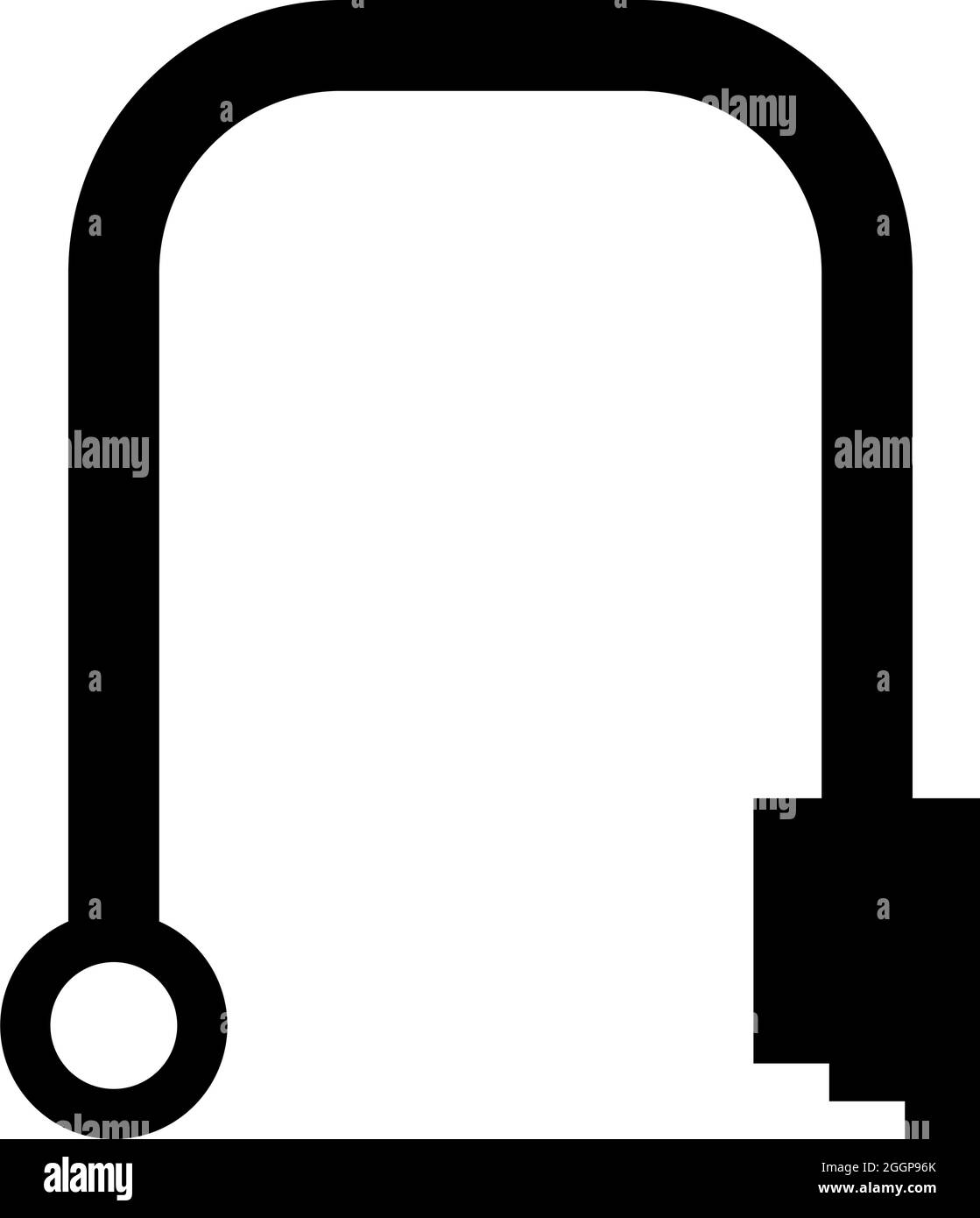 Branch pipe icon black color vector illustration flat style simple ...