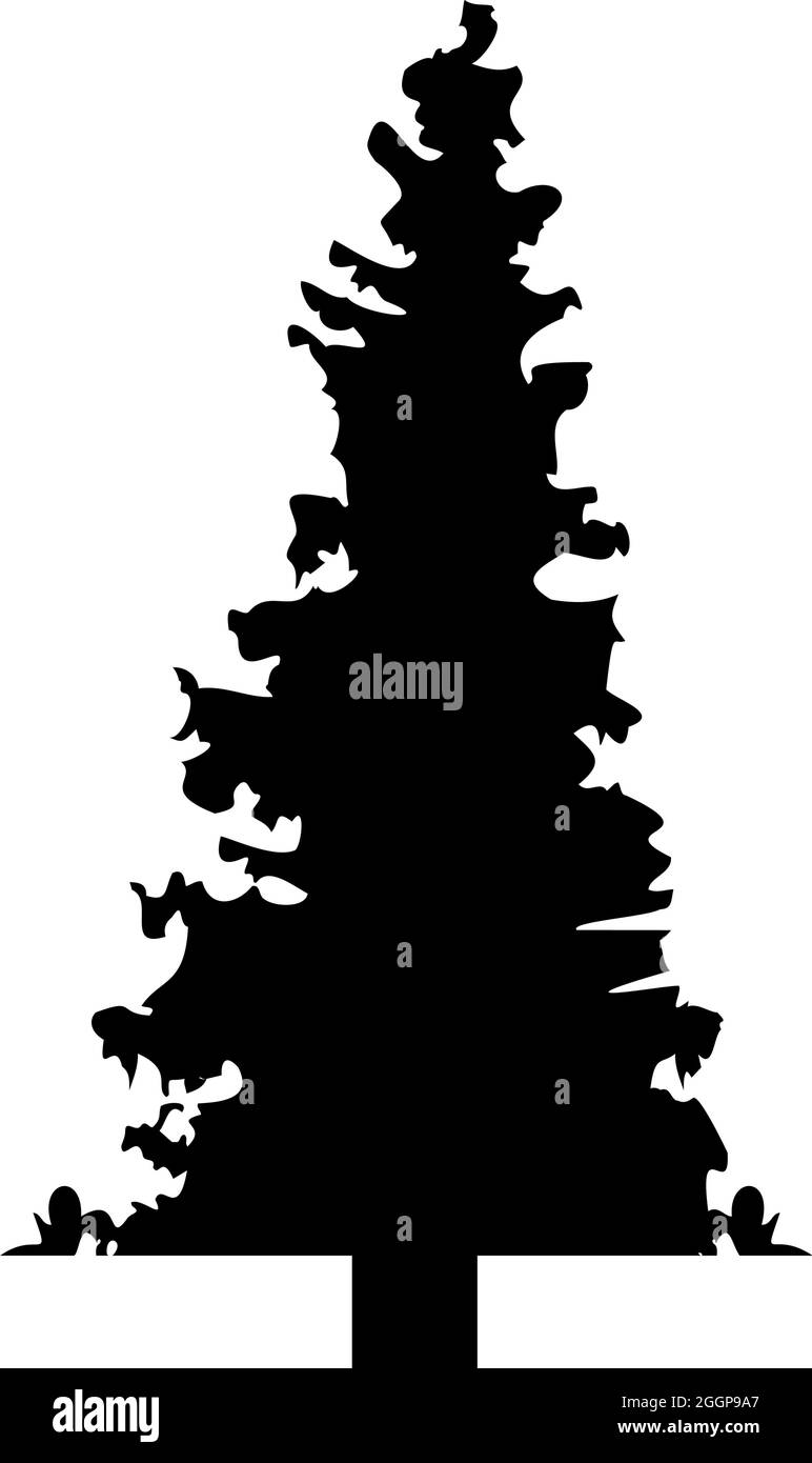 Fir spruce icon black color vector illustration flat style simple image ...