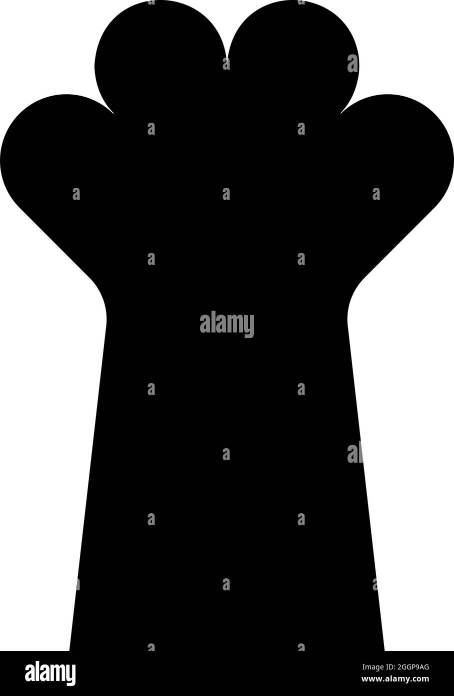 Cat paw foot cat's leg cute domestic animal icon black color vector ...