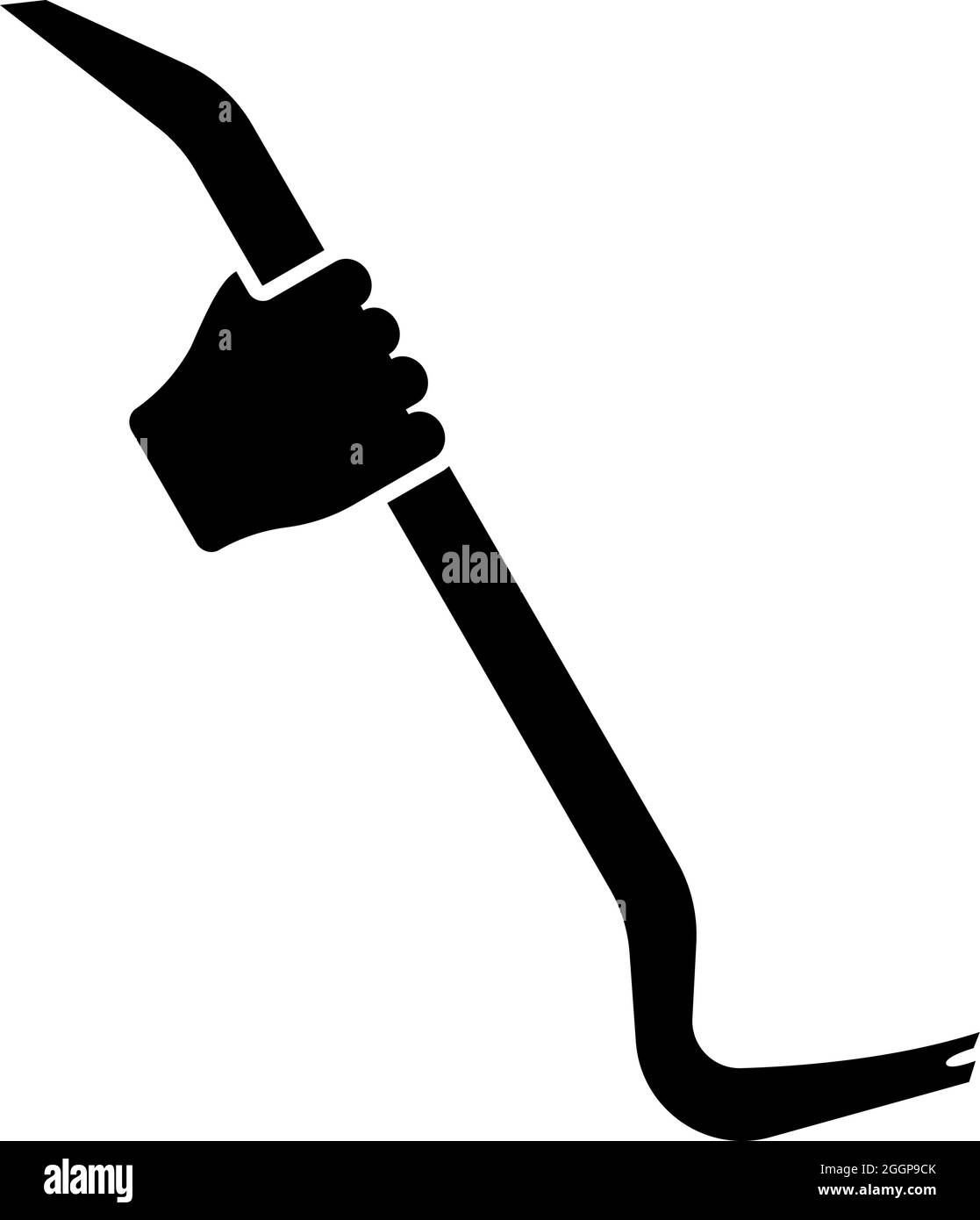 Crowbar in hand holding tool use Arm using Multifunctional utility bar ...