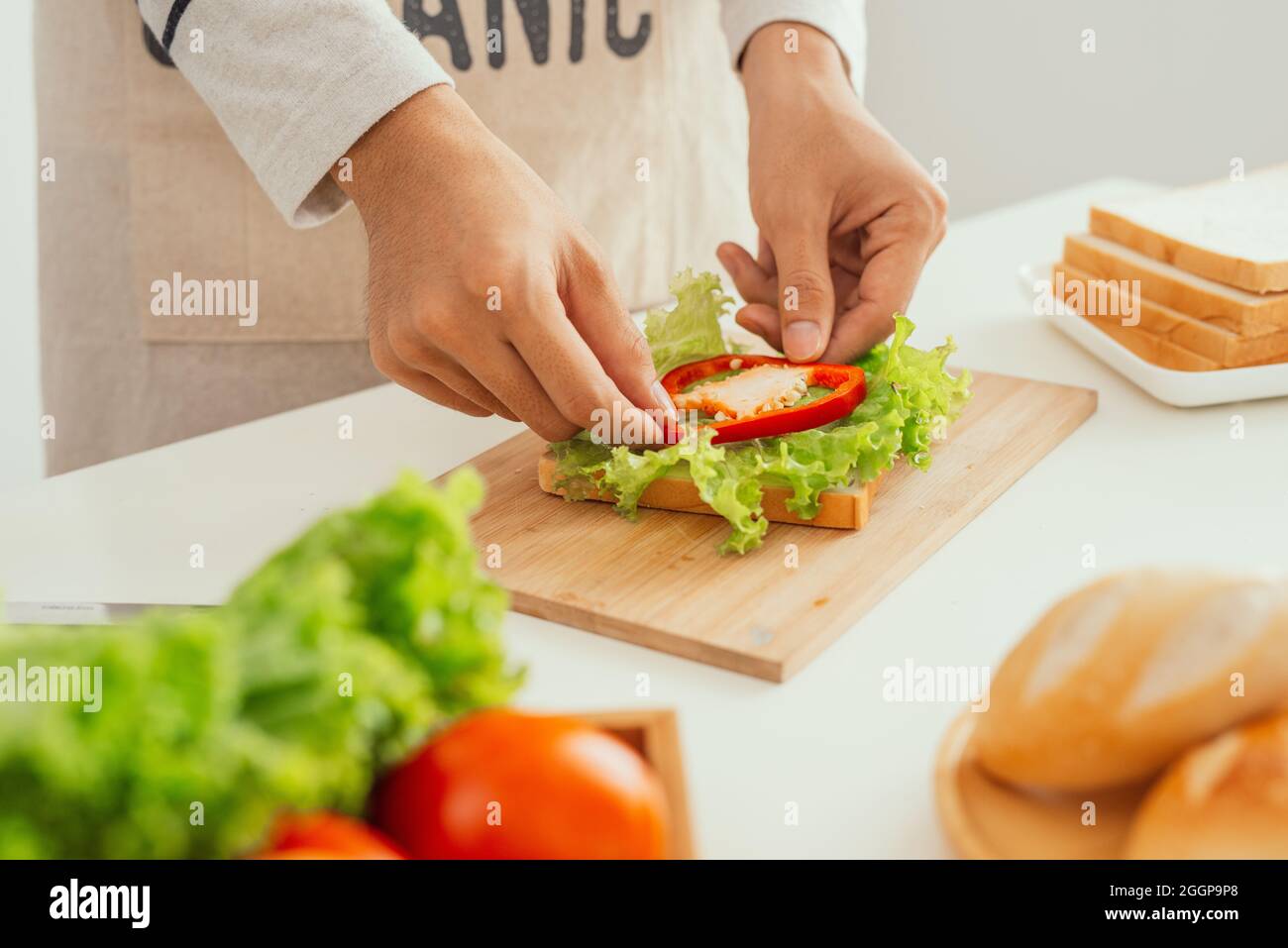 Hands holding sandwich hi-res stock photography and images - Alamy