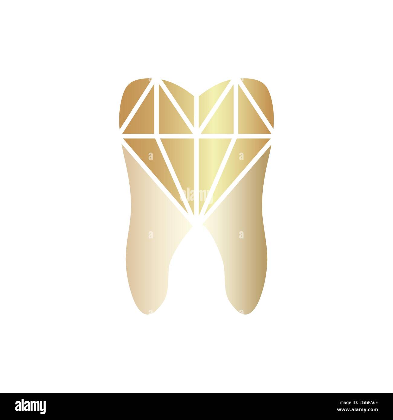 Gold Dental or Dentist Vector Logo with Diamond Stock Vector Image ...
