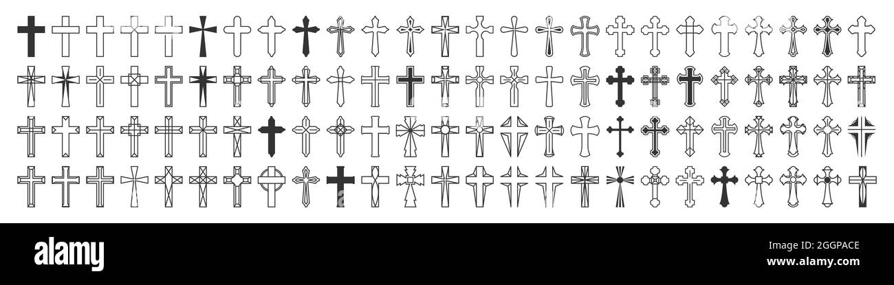 Christian Cross Vector Set Collection Stock Vector Image & Art - Alamy