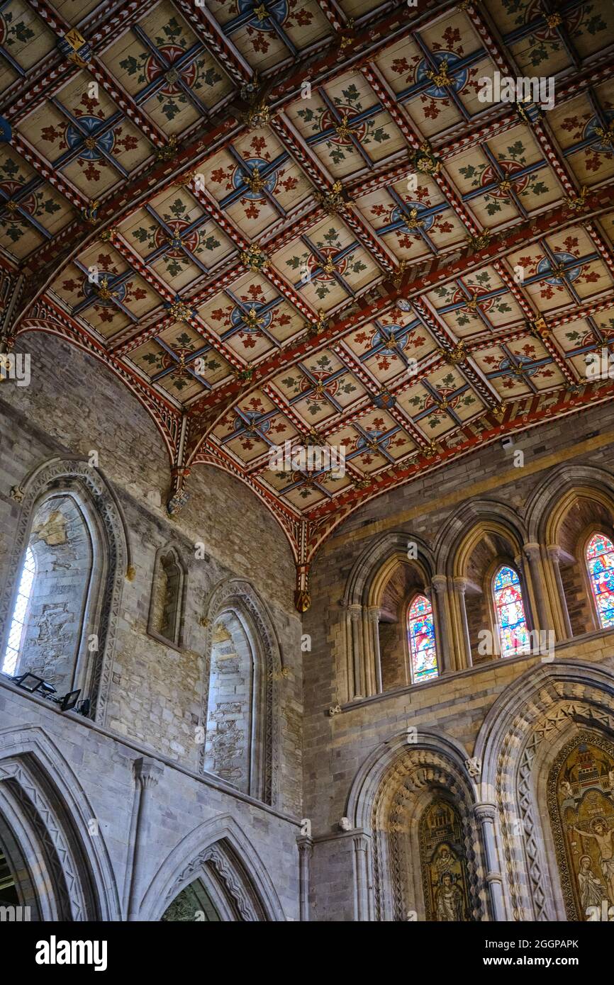 Interior of St. David's Cathedral in St. David's, Pembrokeshire, Wales ...