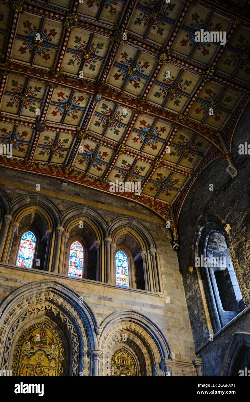Interior of St. David's Cathedral in St. David's, Pembrokeshire, Wales ...