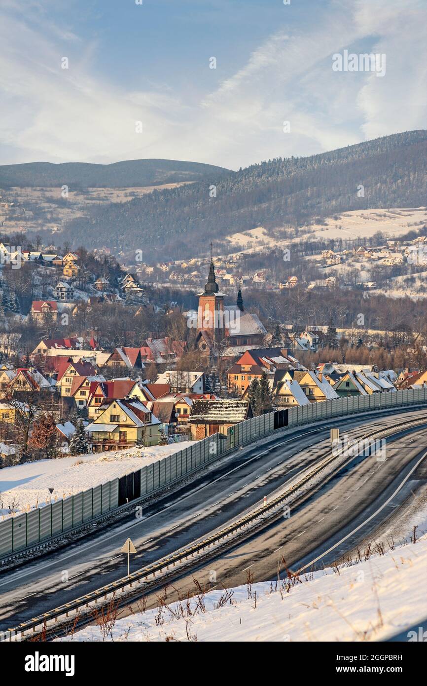 Panoramic view of Lubien, Poland Stock Photo - Alamy