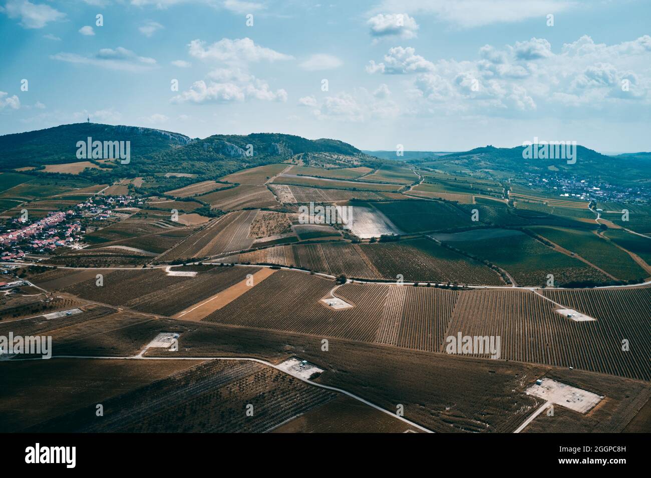 aerial view of beautiful green agricultural fields in germany Stock ...