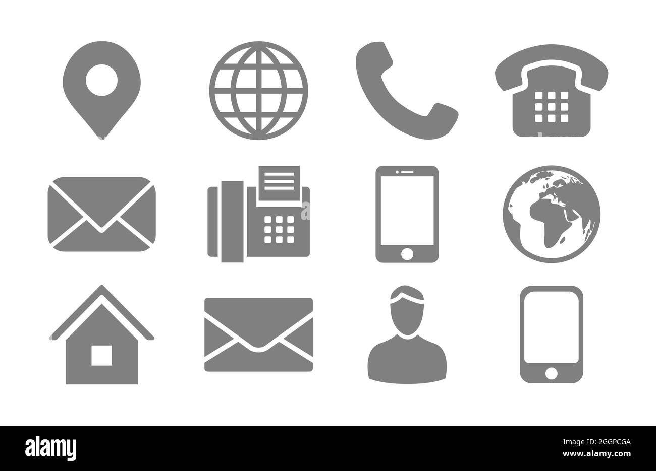 Phone Email Icon Vector