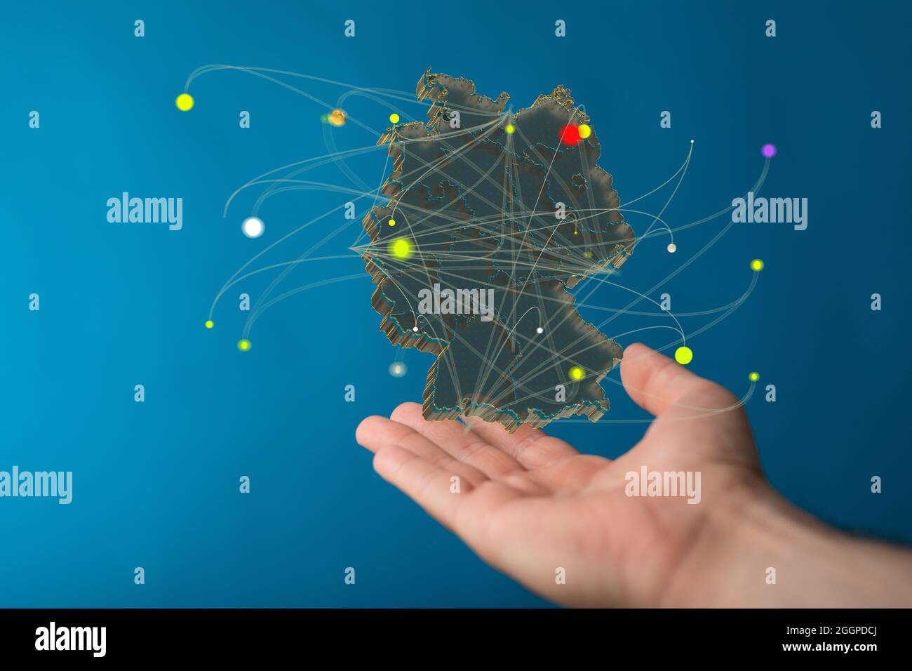 Connecting lines map hi-res stock photography and images - Alamy