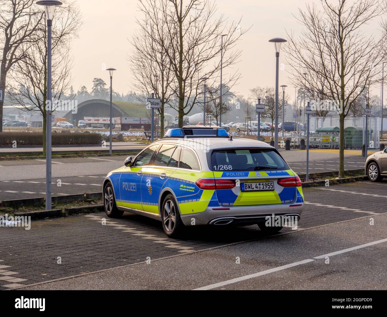 Mercedes-Benz estate car with branded Polizei Police Stock Photo - Alamy