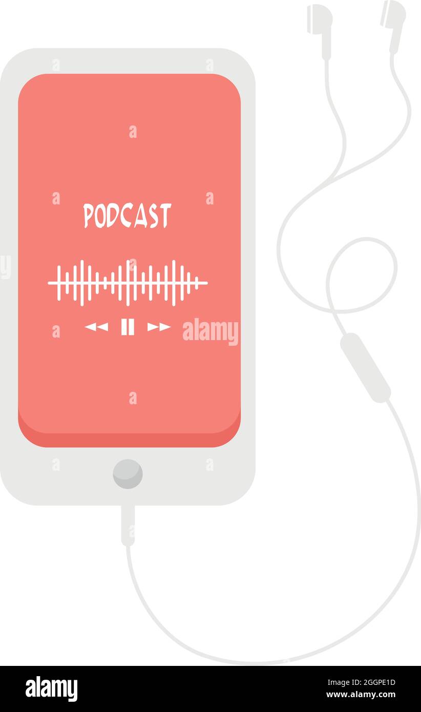 Podcast in smartphone Stock Vector Image & Art - Alamy