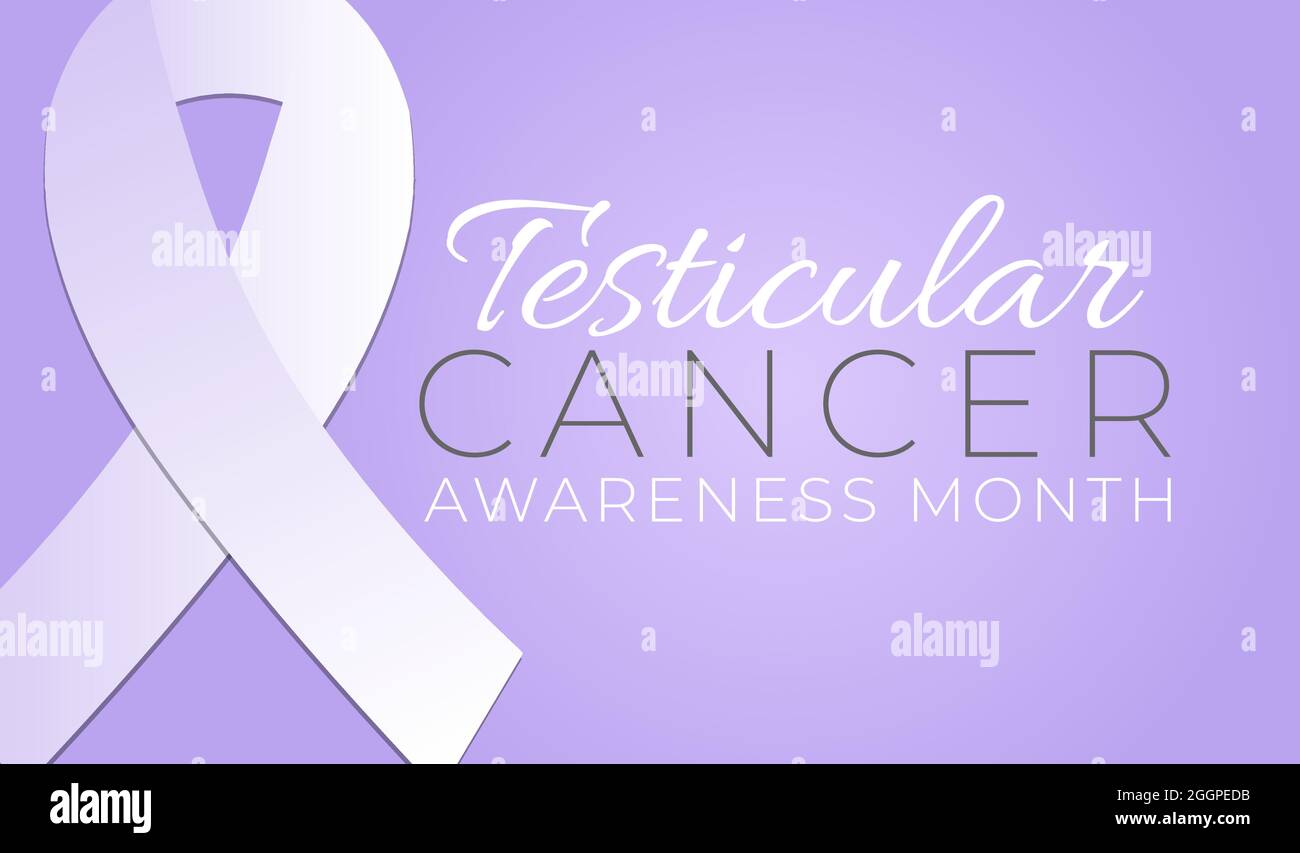 Purple Testicular Cancer Awareness Month Background Illustration Stock