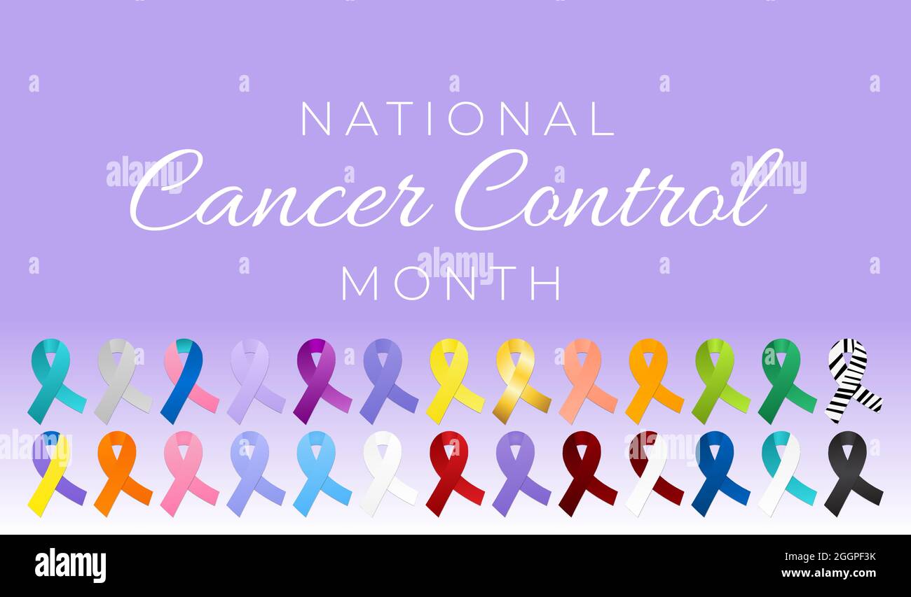 National Cancer Control Month Background Illustration Stock Vector ...