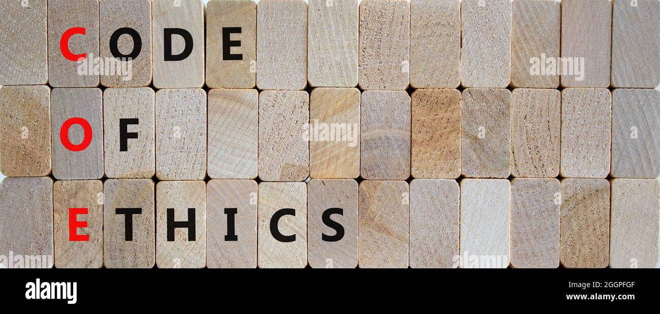 COE, Code of ethics symbol. Concept words 'COE, Code of ethics' on ...