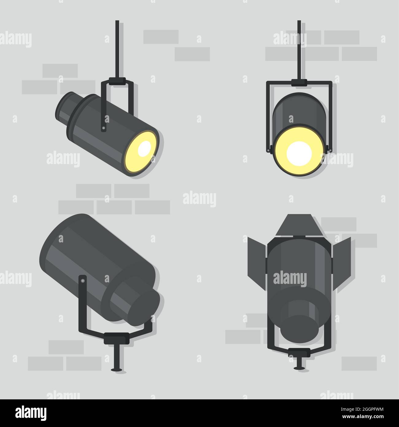 spotlight icon set Stock Vector Image & Art - Alamy