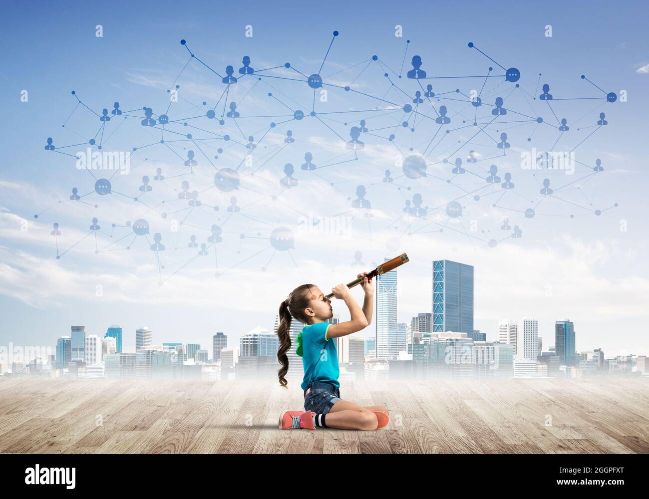 Concept of social wireless connection and internet use for ...