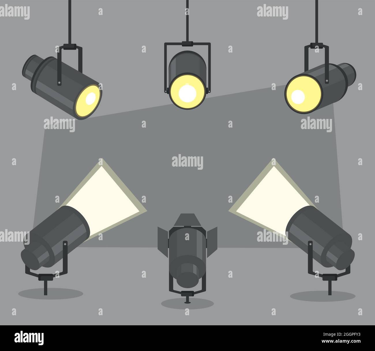spotlight symbol group Stock Vector Image & Art - Alamy