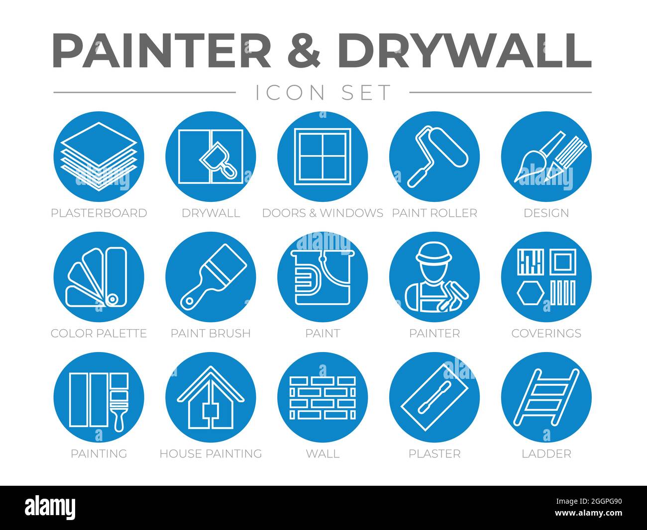 Blue plasterboard Stock Vector Images - Alamy