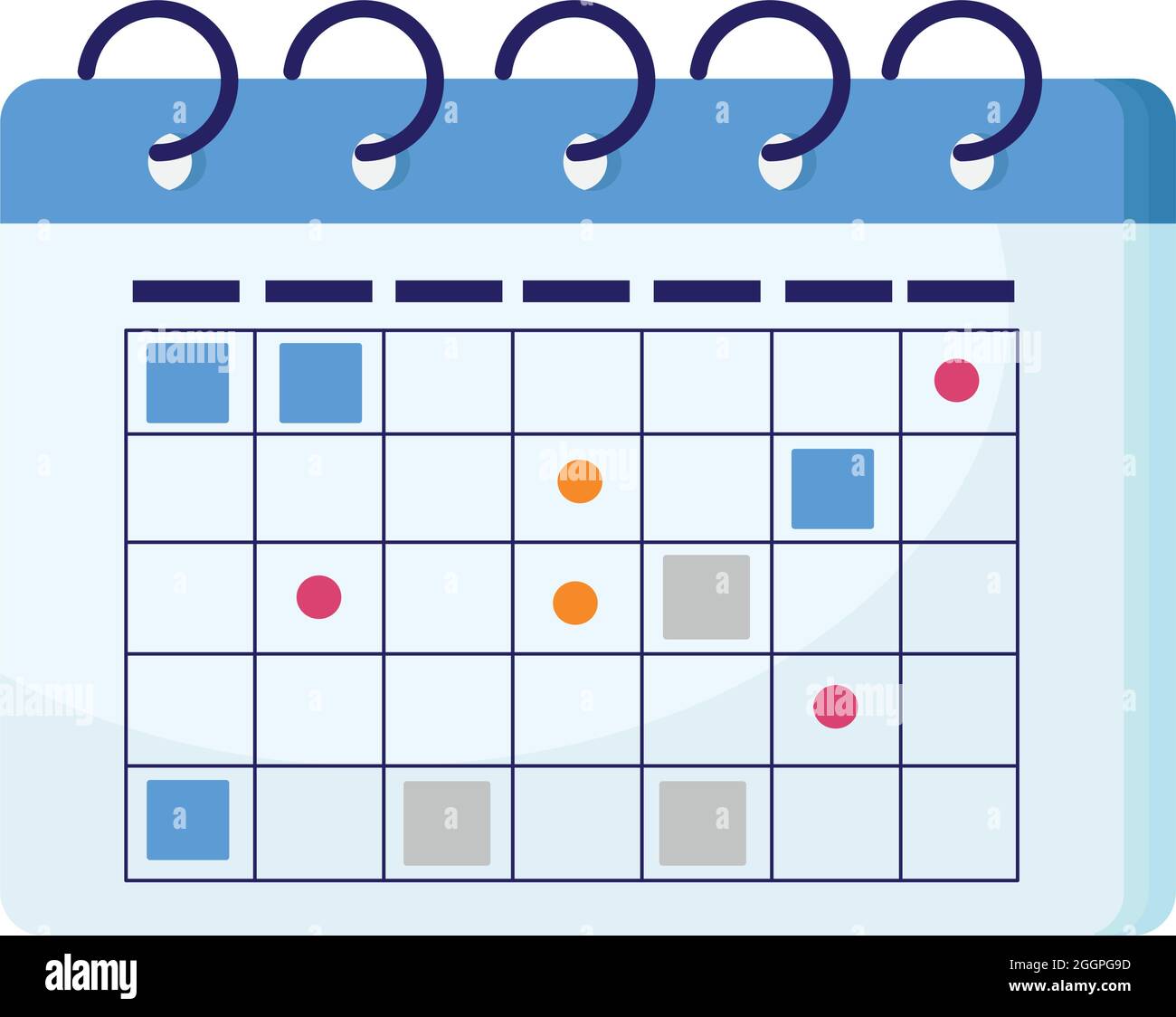 blue month calendar Stock Vector Image & Art - Alamy