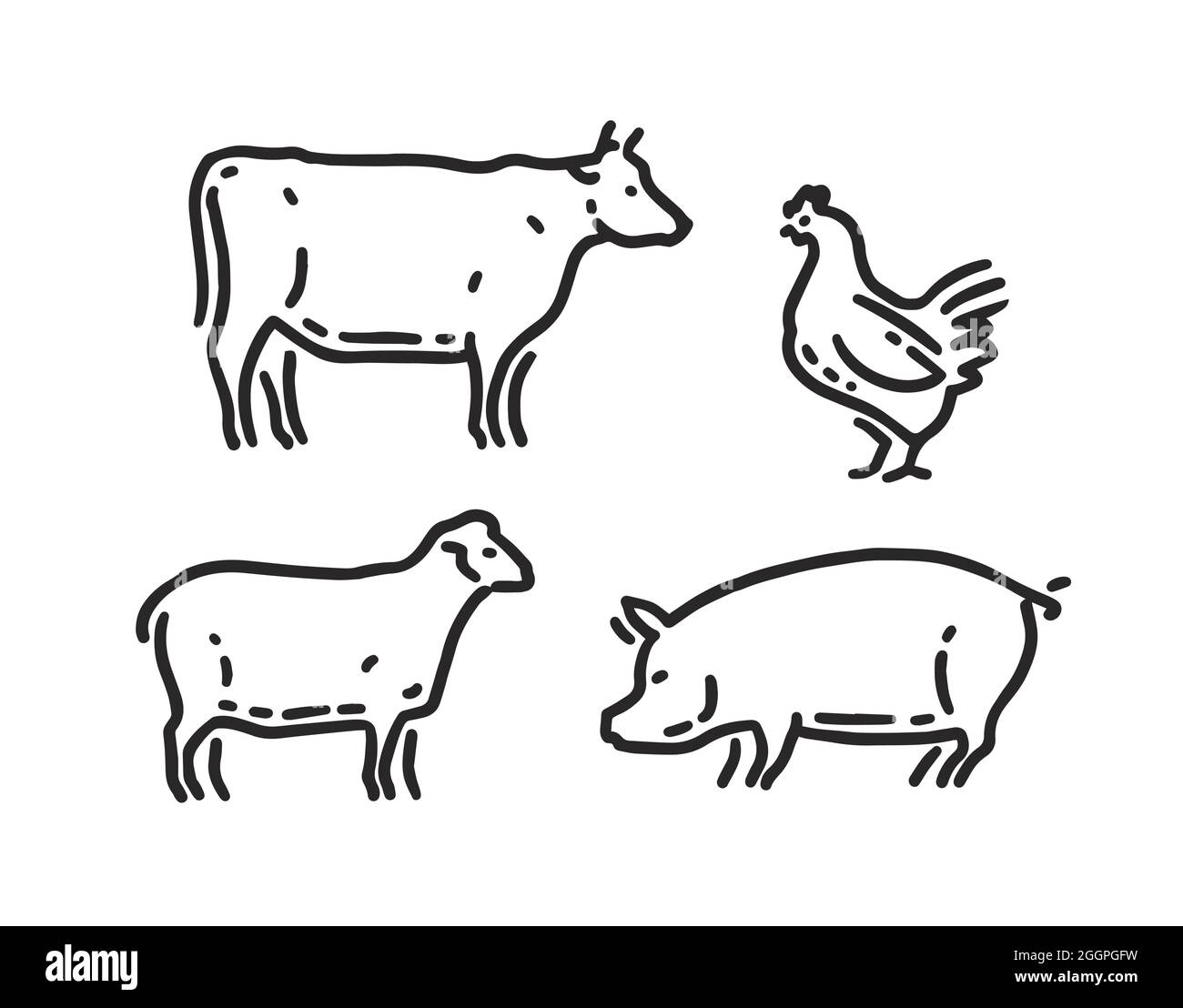 Pig cow sheep hi-res stock photography and images - Alamy