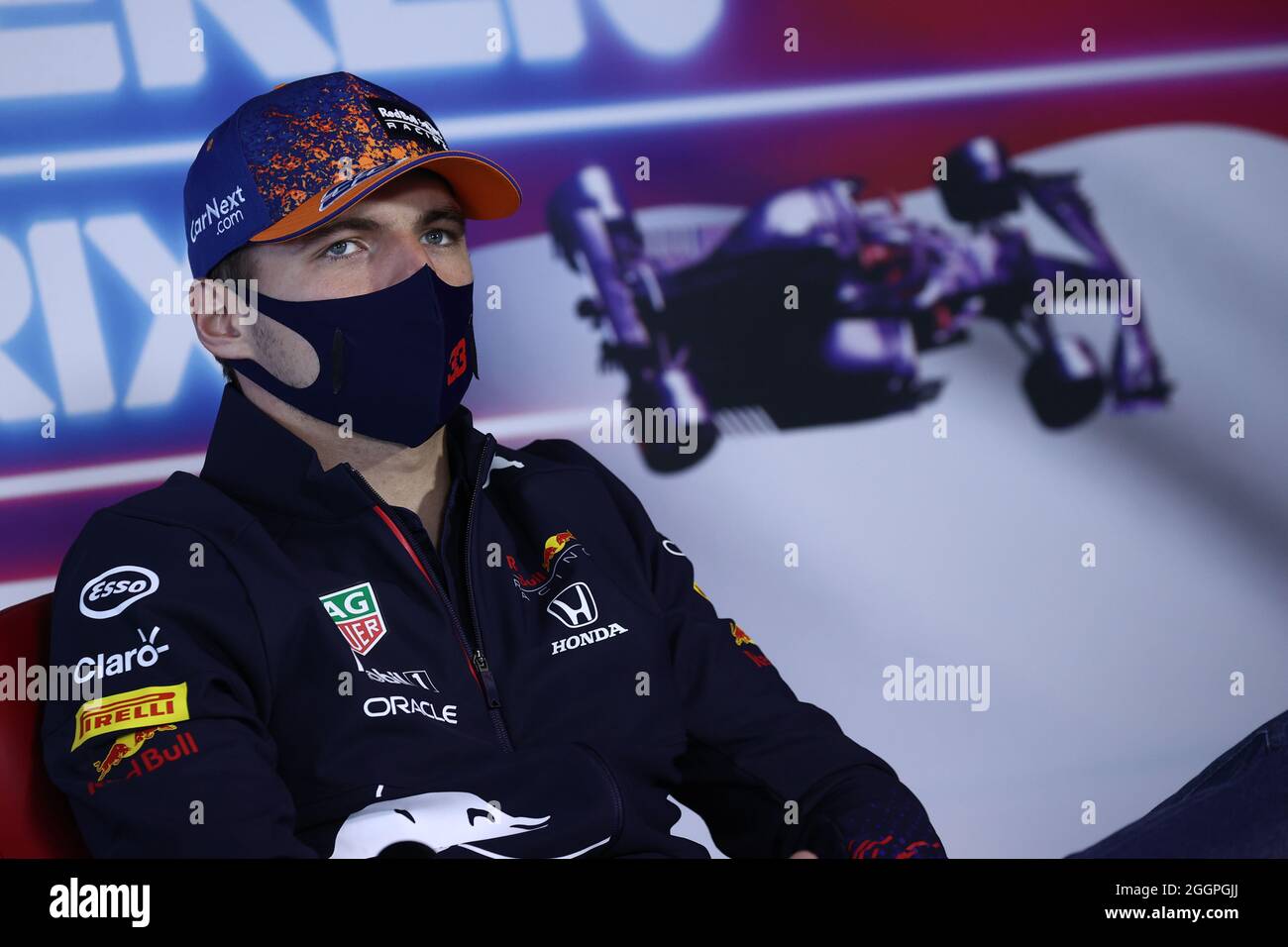 Max Verstappen (NLD) Red Bull Racing in the FIA Press Conference. Dutch ...