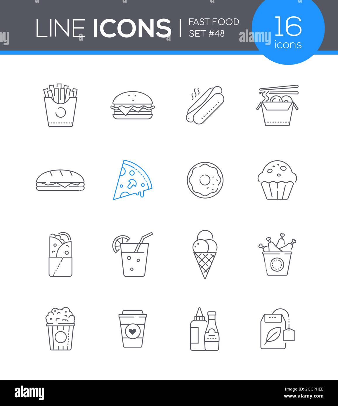 Unhealthy meals Stock Vector Images - Alamy