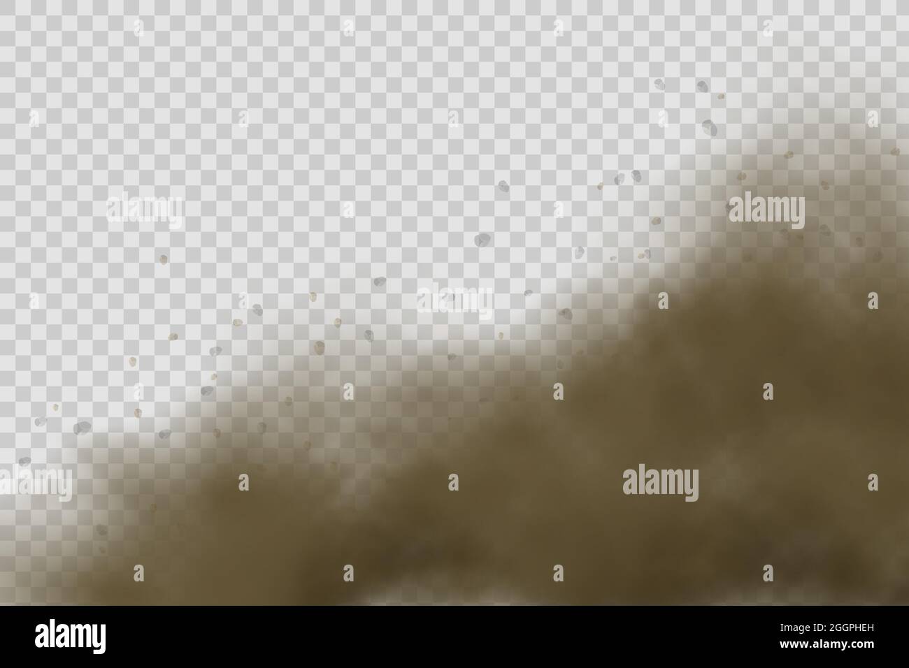Realistic vector isolated on transparent background. Dust cloud with ...