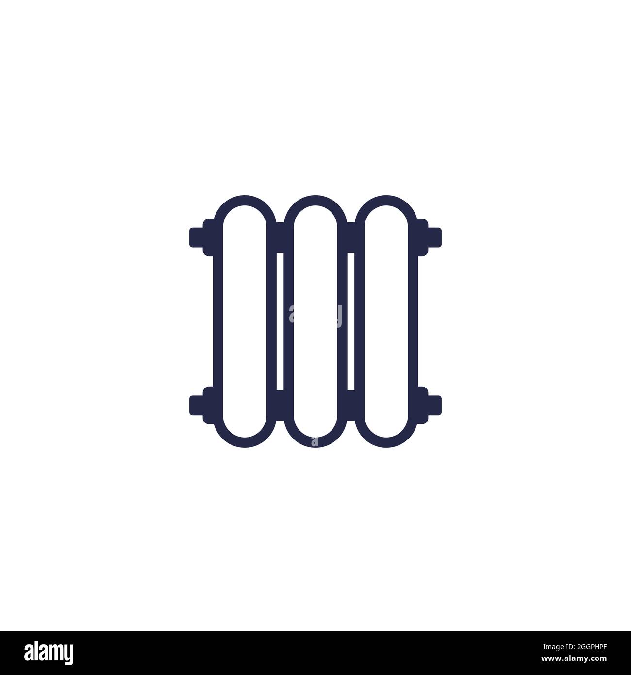 Heating battery, radiator icon on white, vector Stock Vector Image ...