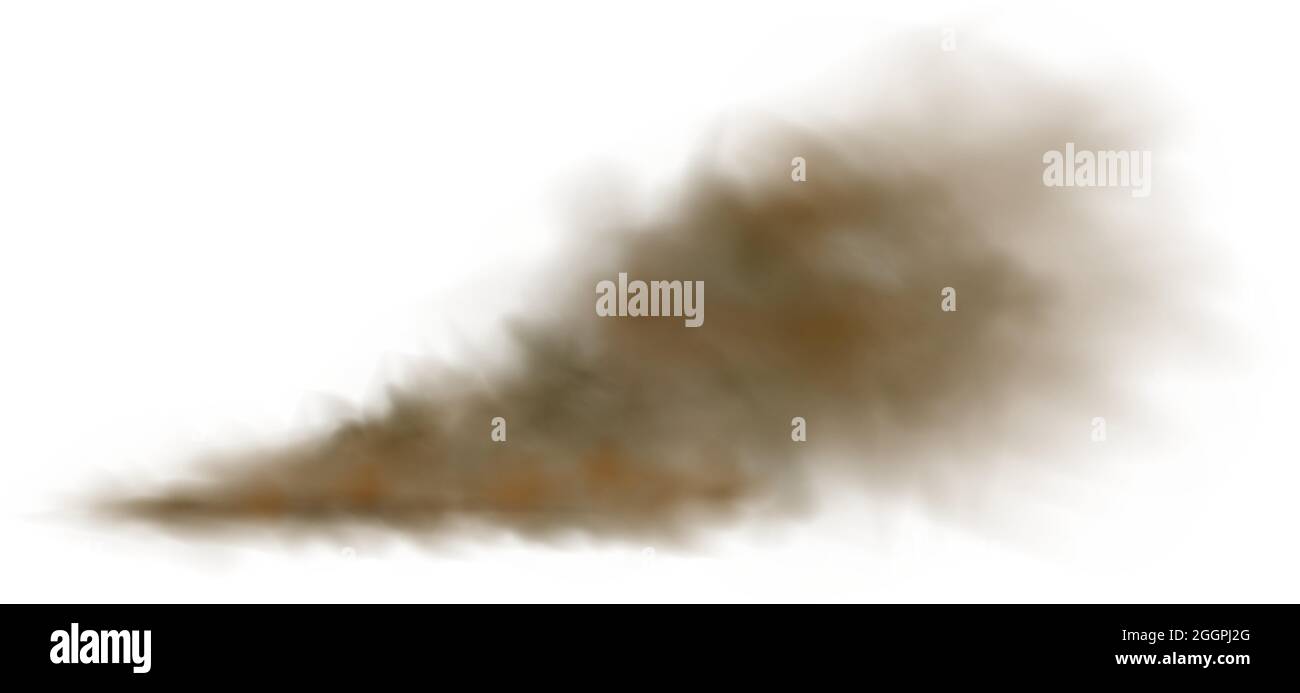 Realistic vector isolated on transparent background. Dust cloud with ...