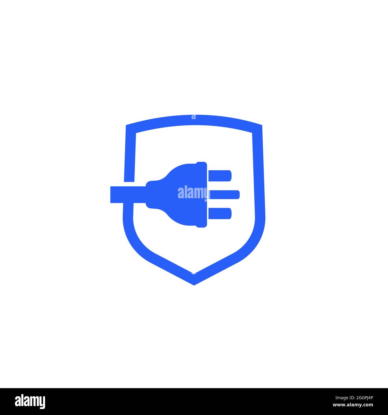 uk electric plug with shield icon on white Stock Vector Image & Art - Alamy