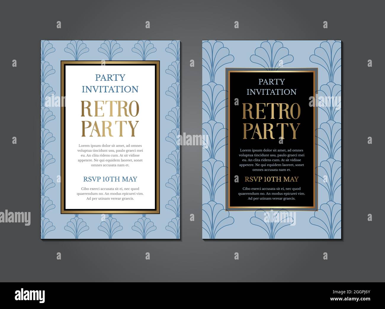 Retro Party Art Deco Gatsby Invitation Design Stock Vector Image & Art ...