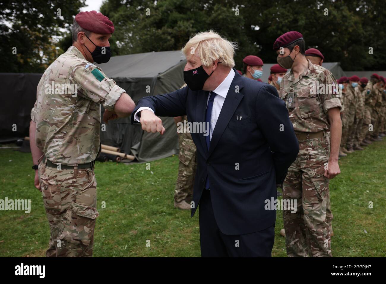 Prime Minister Boris Johnson meets members of 16 Air Assault Brigade at ...