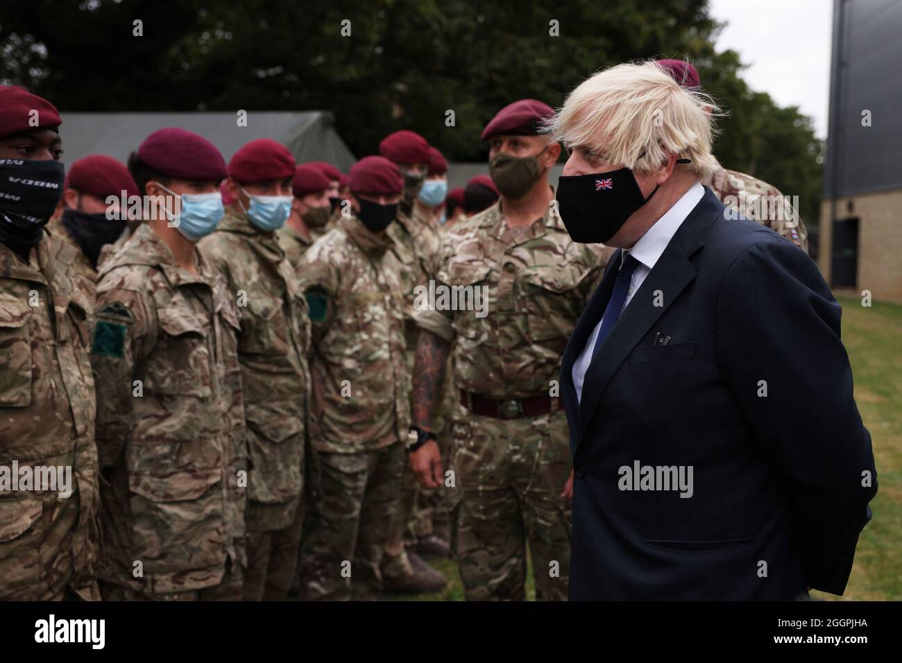Prime Minister Boris Johnson meets members of 16 Air Assault Brigade at ...