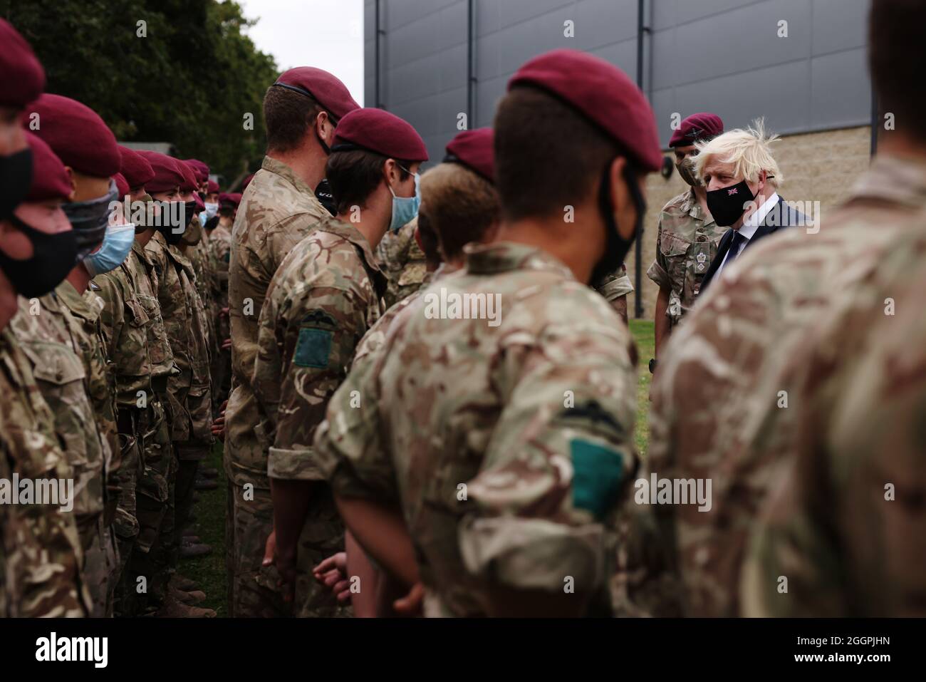 Prime Minister Boris Johnson meets members of 16 Air Assault Brigade at ...