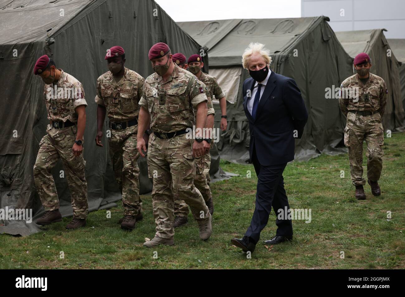 Prime Minister Boris Johnson meets members of 16 Air Assault Brigade at ...