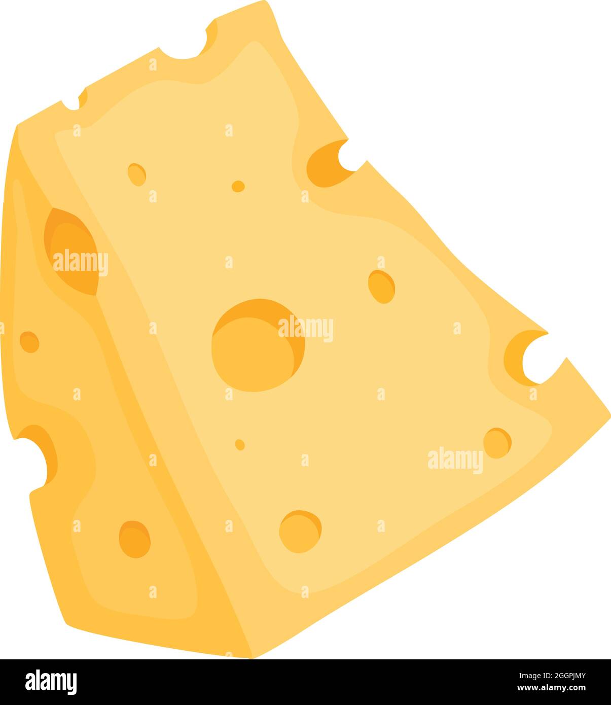 Cheese cheddar icon cartoon vector. Food slice cheese Stock Vector ...