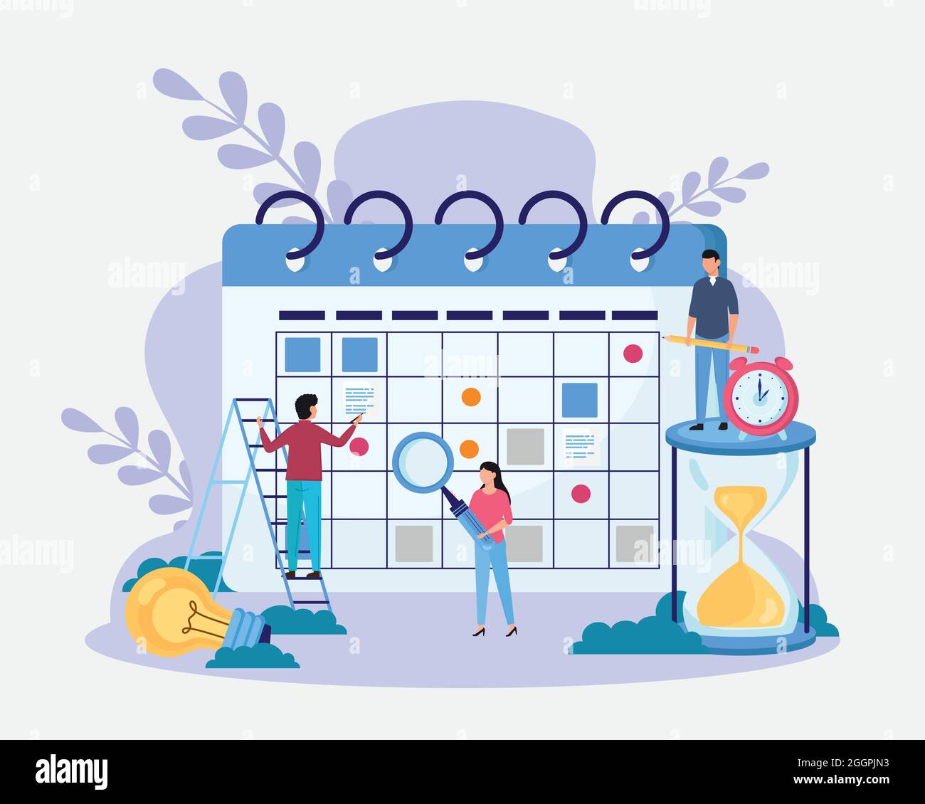 People planning on calendar Stock Vector Image & Art - Alamy