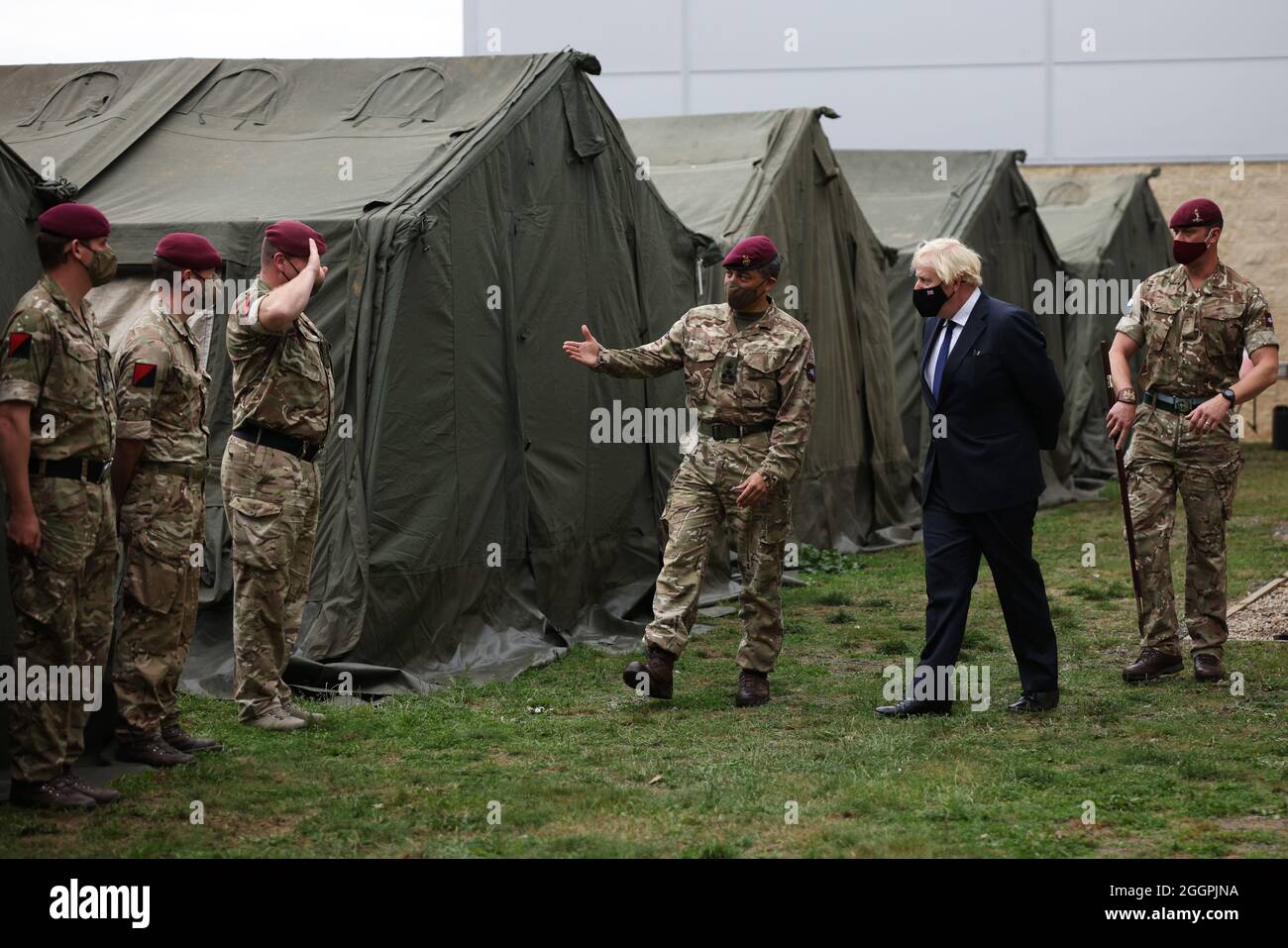 Prime Minister Boris Johnson meets members of 16 Air Assault Brigade at ...