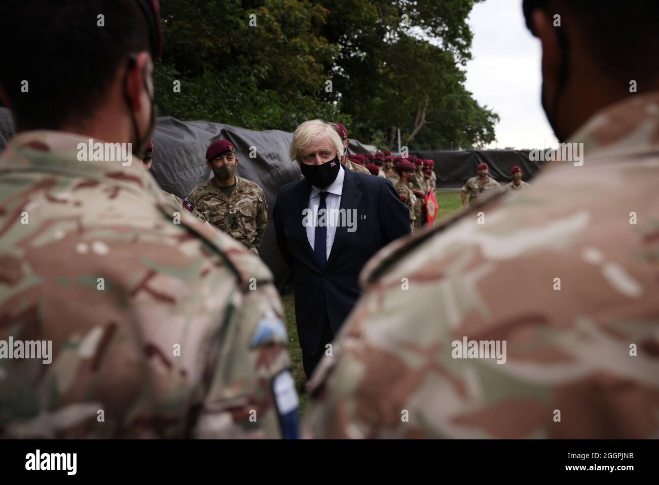 Prime Minister Boris Johnson meets members of 16 Air Assault Brigade at ...