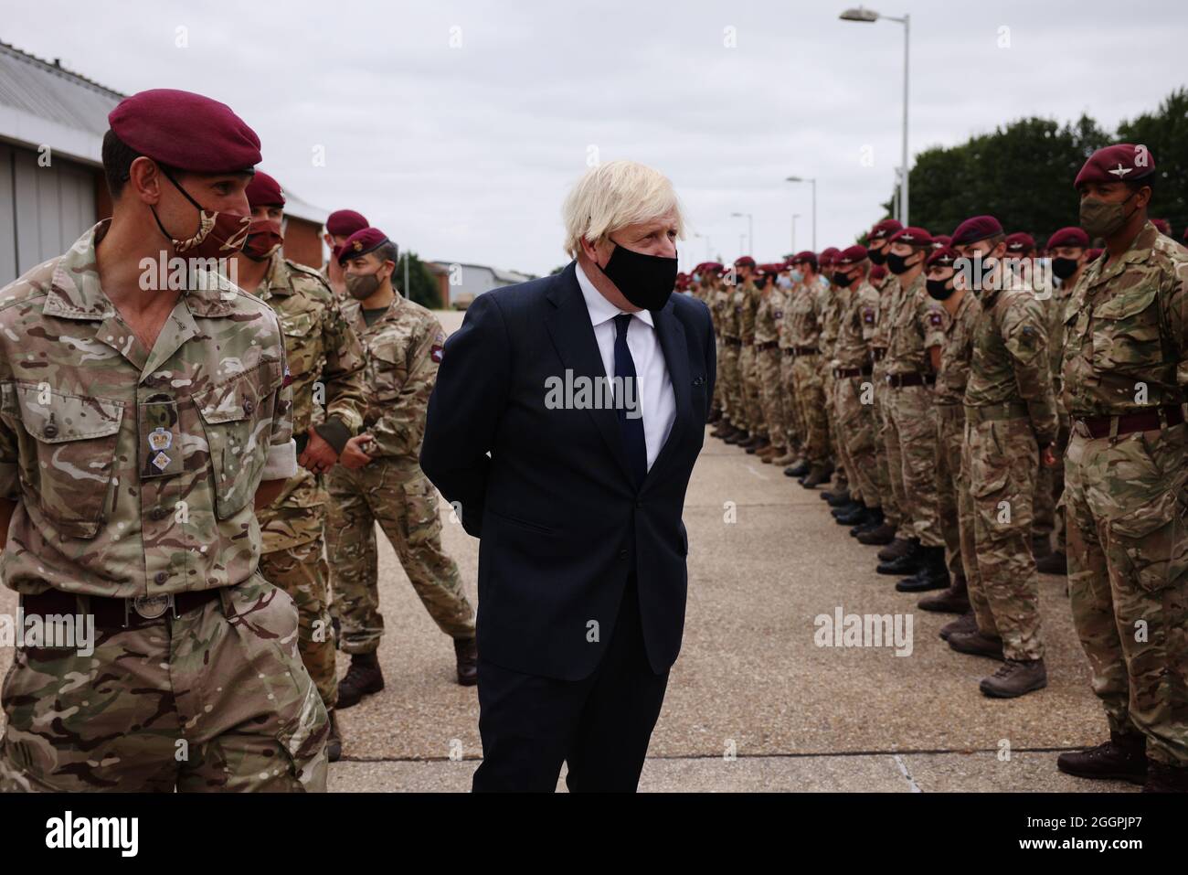 Prime Minister Boris Johnson meets members of 16 Air Assault Brigade at ...