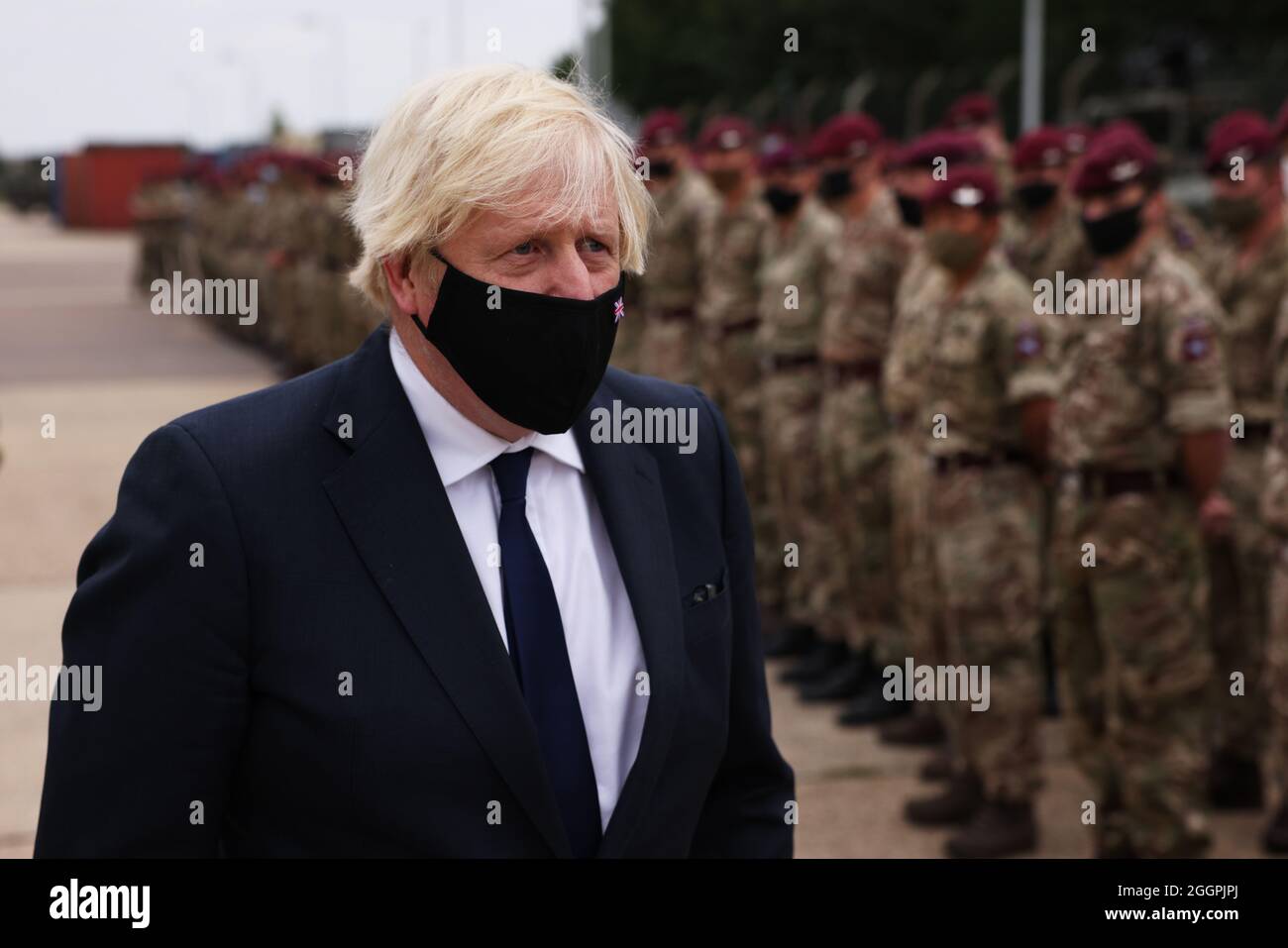 Prime Minister Boris Johnson meets members of 16 Air Assault Brigade at ...