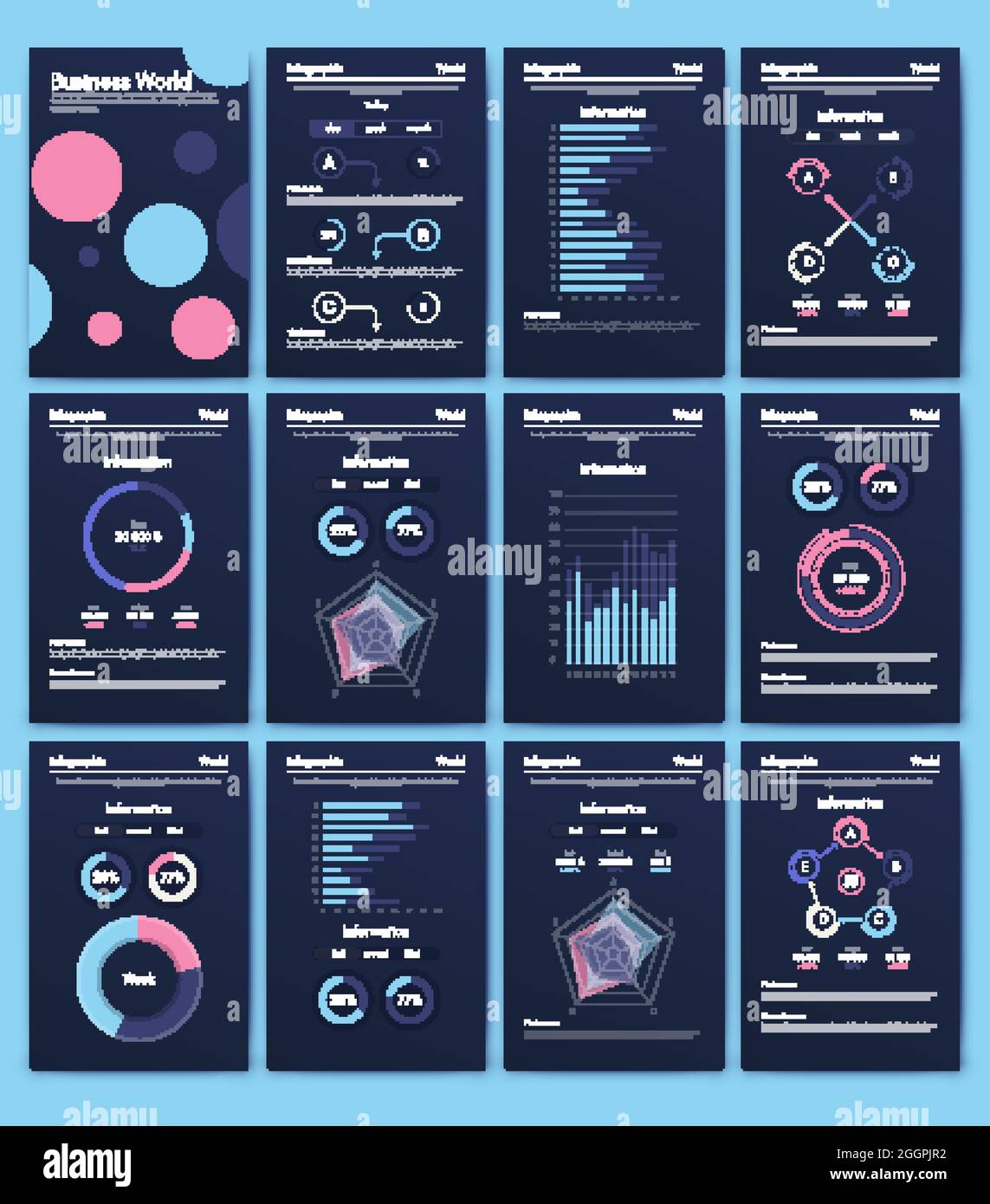 Vector graphics infographics with mobile phone. Template for creating ...