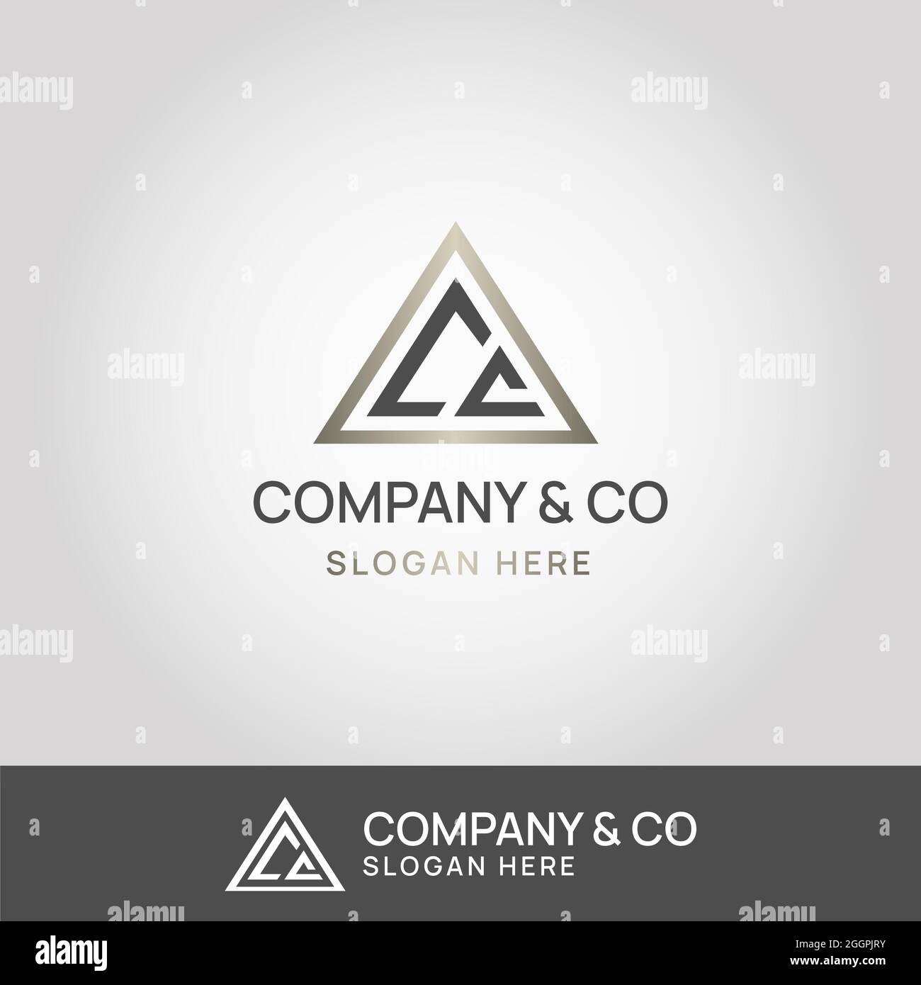 CC Triangle Logo Template Stock Vector Image & Art - Alamy