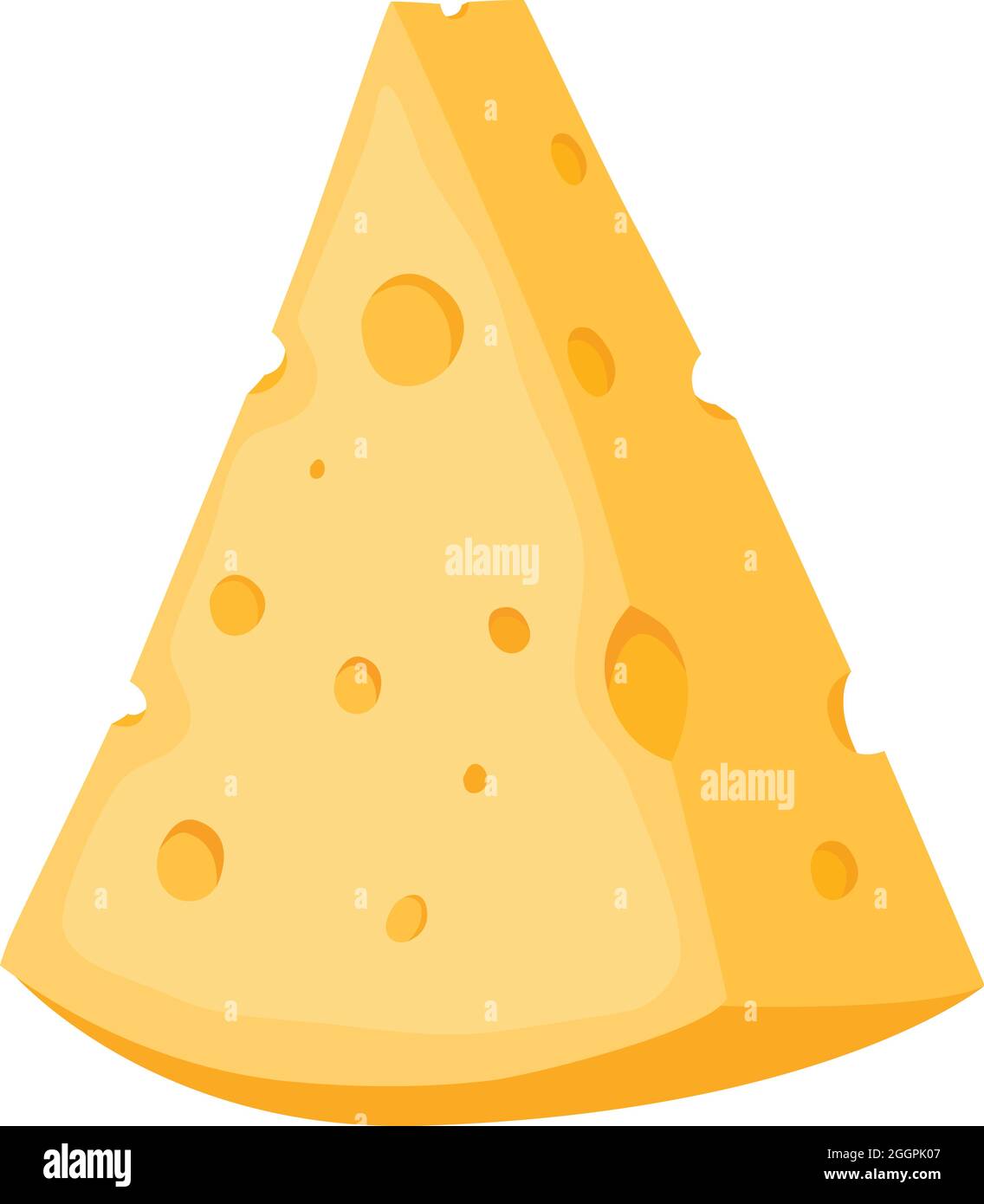 Cheese cheddar icon cartoon vector. Food slice cheese Stock Vector ...