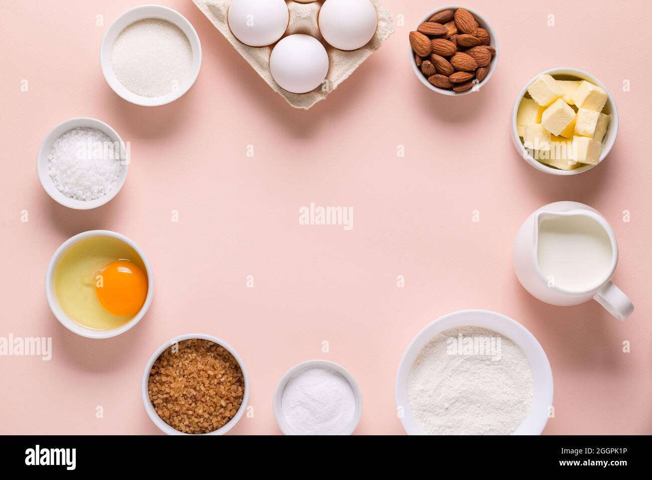 Baking or cooking background. Ingredients, kitchen items for baking ...