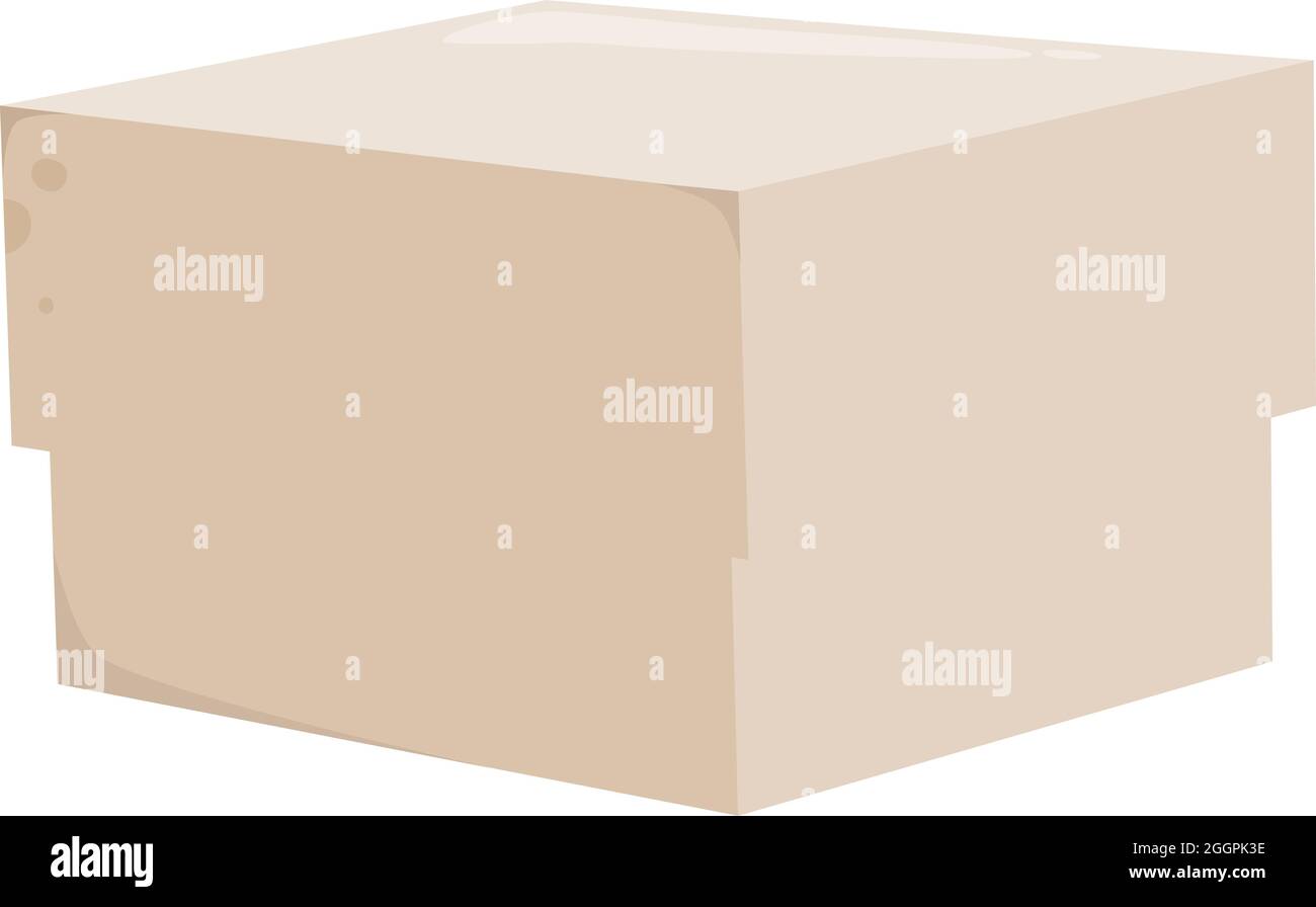 Parcel box icon cartoon vector. Delivery package Stock Vector Image ...